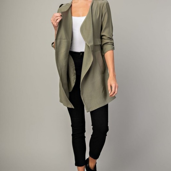 Jackets & Coats | Nwt Open Front Trench Coat Jacket | Poshmark